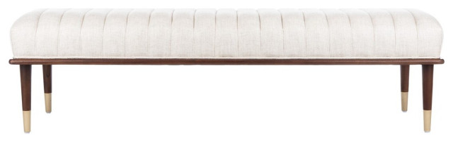 Safavieh Couture Flannery Mid Century Bench - Midcentury - Upholstered ...