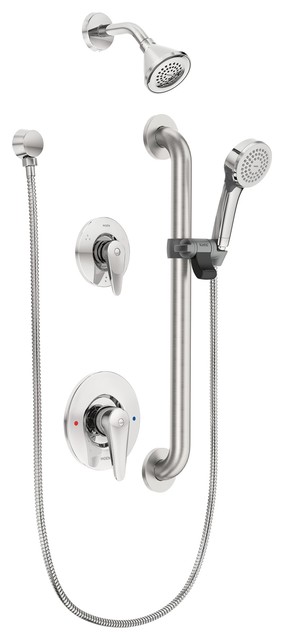 Moen Commercial Chrome Posi-Temp(R Transfer All-Metal Trim Kits T9342GBM15 - Showerheads And ...