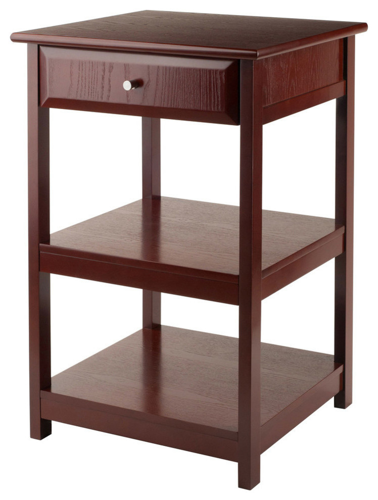Delta Home Office Printer Stand, Walnut - Transitional - Office Carts ...