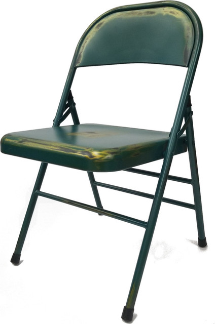 Classics Turquoise Antique Folding Chair, Turquoise, 30.5"H x 18"W x 18 ...