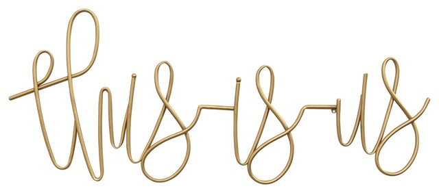 Stratton Home Decor This is Us Metal Script Wall Art - Contemporary ...