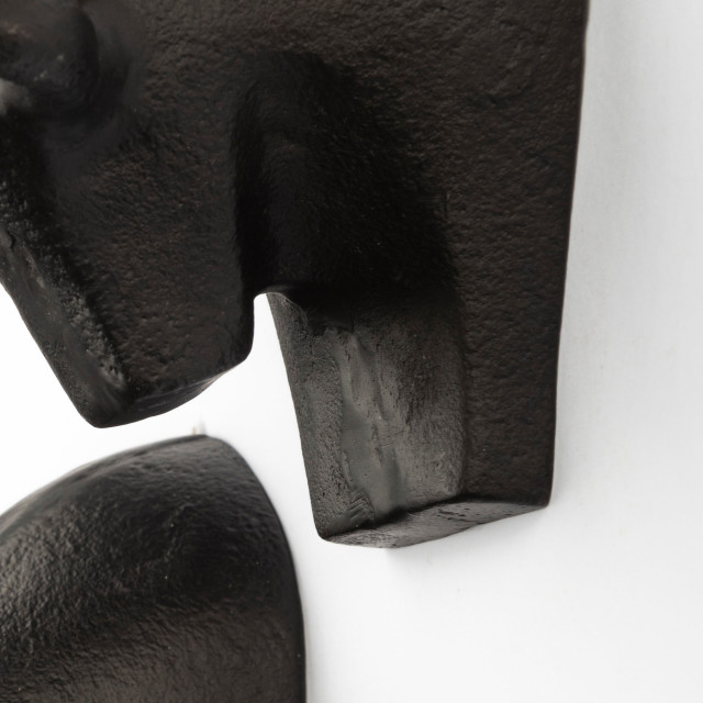 Tauro IV, Set of 2 Black Cast Aluminum Raging Bull Wall Decor ...