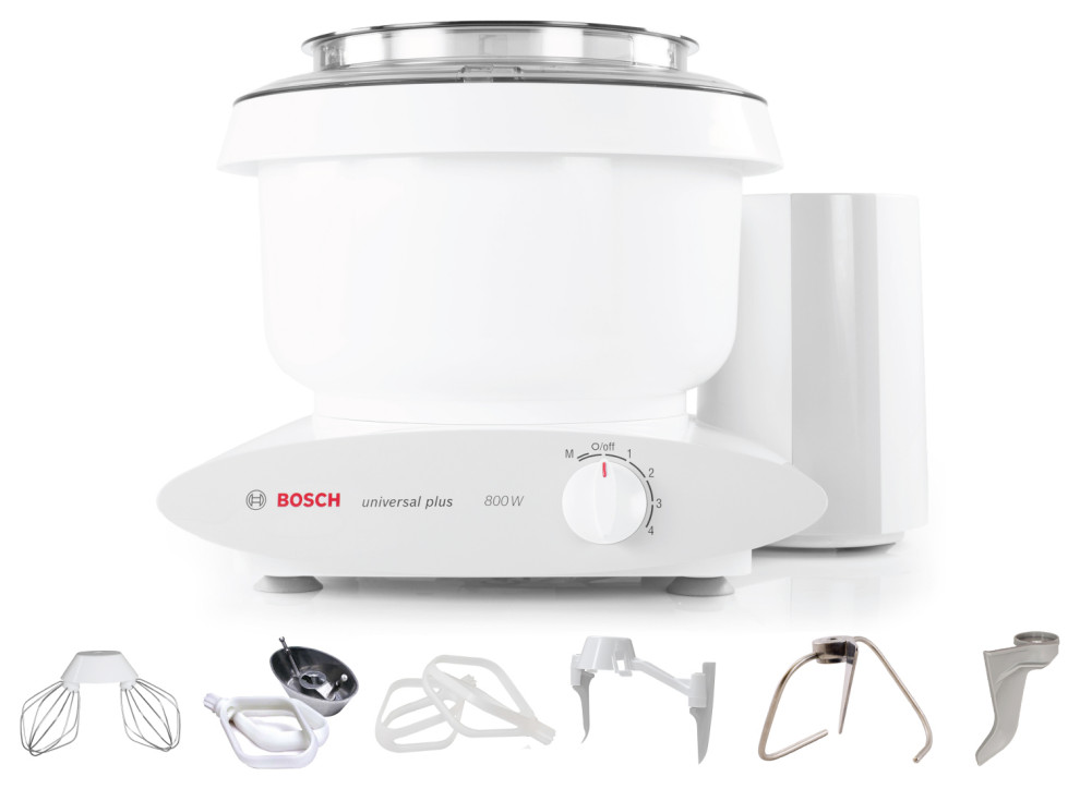 Bosch Universal Plus White Kitchen Mixer with Baker's Pack ...