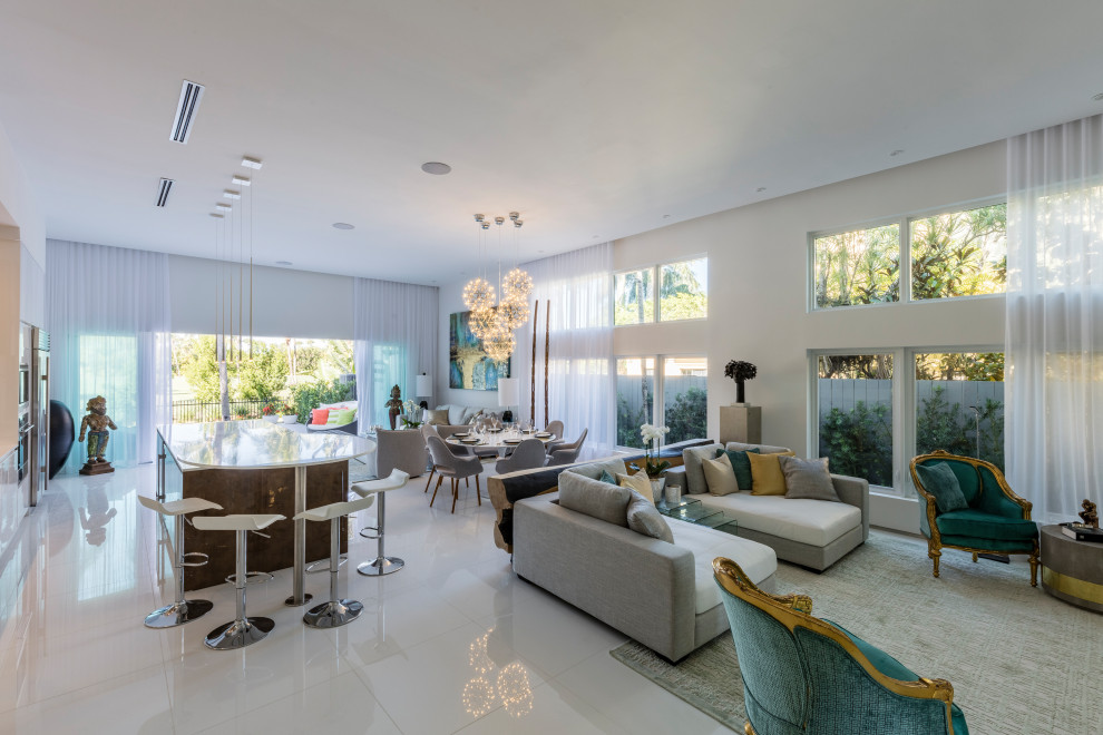 A House in Miami Beach - Modern - Living Room - Miami - by MONTREAL ...