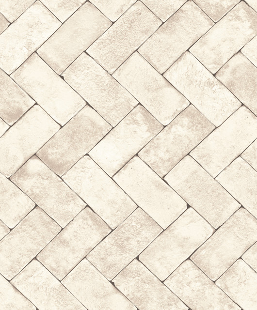 Diagonal Cobblestone 32'x20.8" Wallpaper - Farmhouse - Wallpaper - by ...