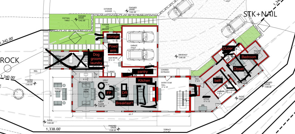 Kitchen off of entry foyer in new build--does this work? | Houzz Forum