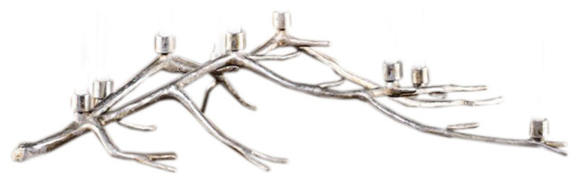 Tree Branch Centerpiece Sculpture Aluminum Candelabra, One Size ...