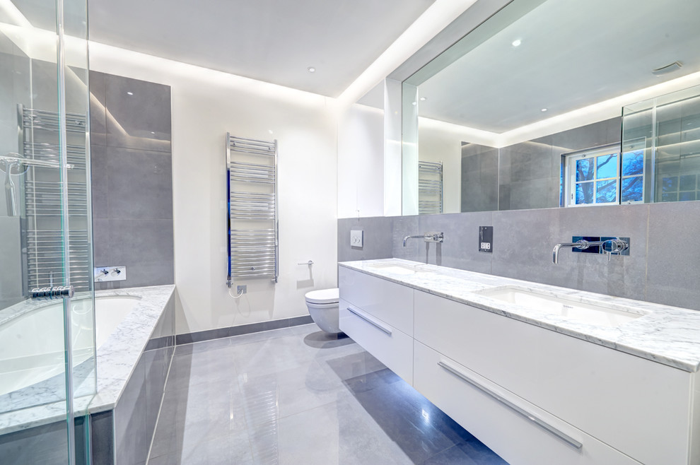 Bathroom - Micron Grey Polished - Contemporary - Bathroom - London - by ...