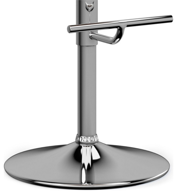 Amery Adjustable Swivel Bar Stool in Denim Blue Linen Look Fabric ...