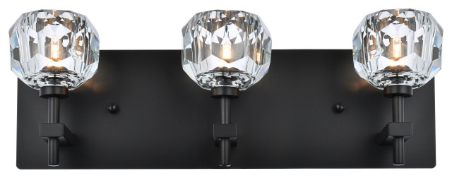3 Light Wall Sconce, Gold, 5"Lx18"Wx6"H - Contemporary - Bathroom ...