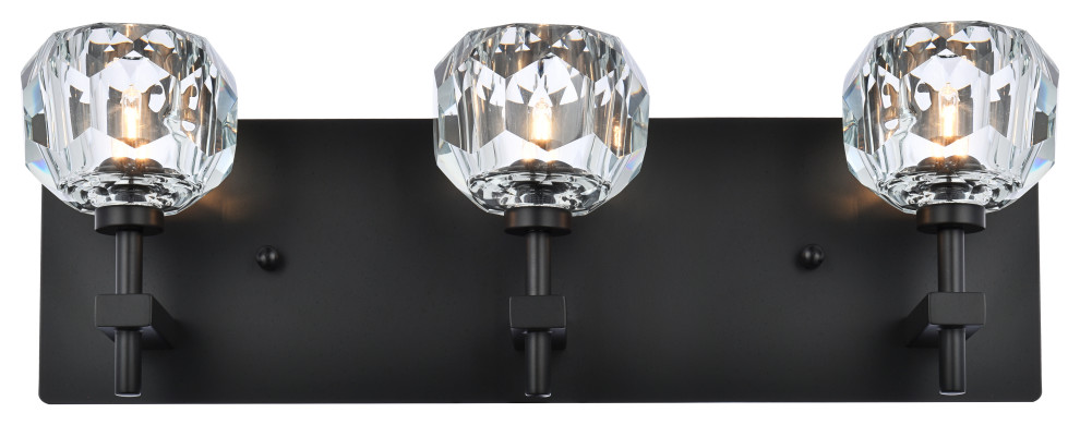 3 Light Wall Sconce, Gold, 5"Lx18"Wx6"H - Contemporary - Bathroom ...