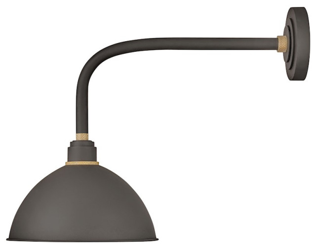 Hinkley Lighting 1 Light Foundry 514 Outdoor Wall Mount, Museum Bronze ...