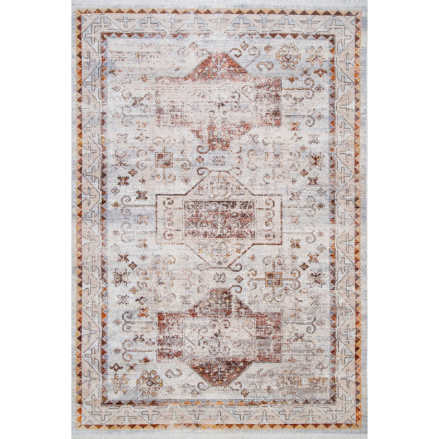 nuLOOM Zahra Faded Native Panels Transitional Vintage Area Rug, 8'x10 ...