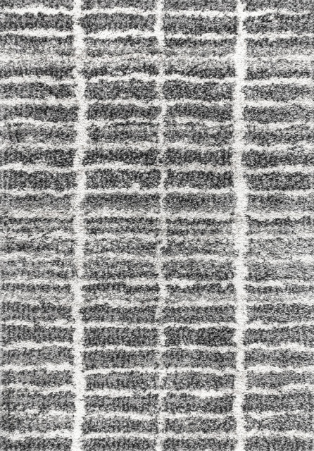 Merida Stacked Grid Shag Area Rug, 5 X 8 - Contemporary - Area Rugs ...