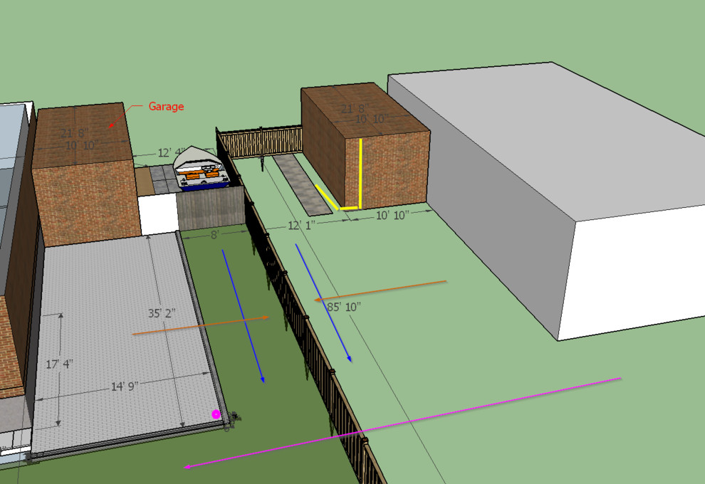 What Is A Correct Drainage Plan In This Case