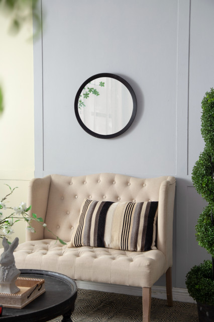 Transitional Decor Style Mango Wood Wall Mirror - Transitional - Wall ...