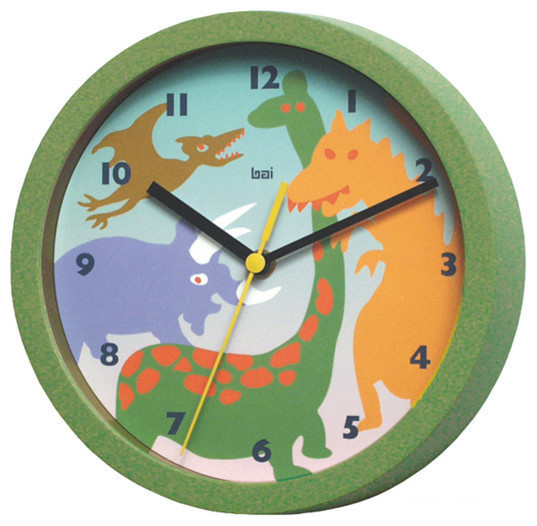 8" Children Wall Clock Dinosaurs - Contemporary - Kids Clocks - by BAI ...