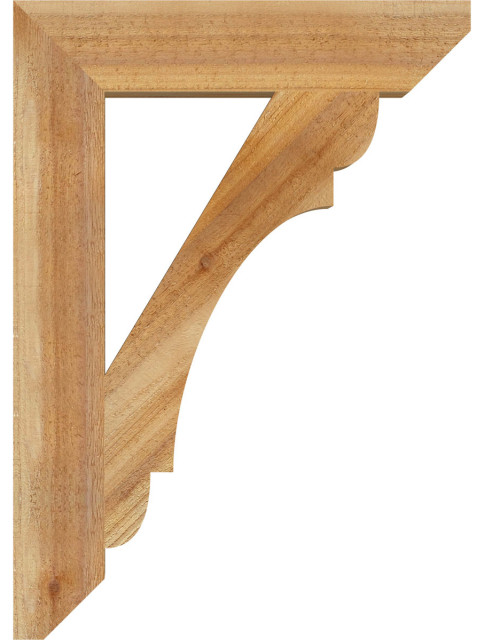 Balboa Traditional Bracket, 16"Dx28"H, 4"W Western Red Cedar/Rough Sawn ...