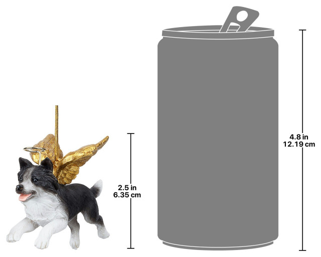 Angel Border Collie Ornament - Traditional - Christmas Ornaments - by ...