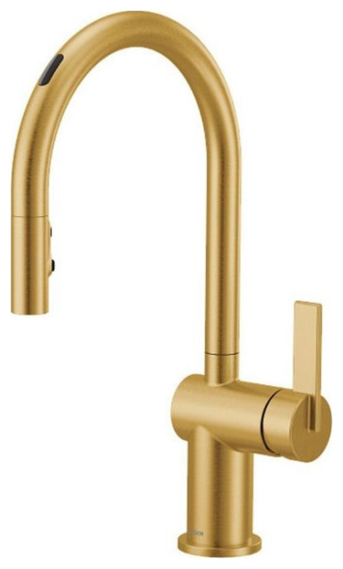 Moen Cia Smart Single-Handle High Arc Pull-Down Kitchen Faucet, Brushed ...