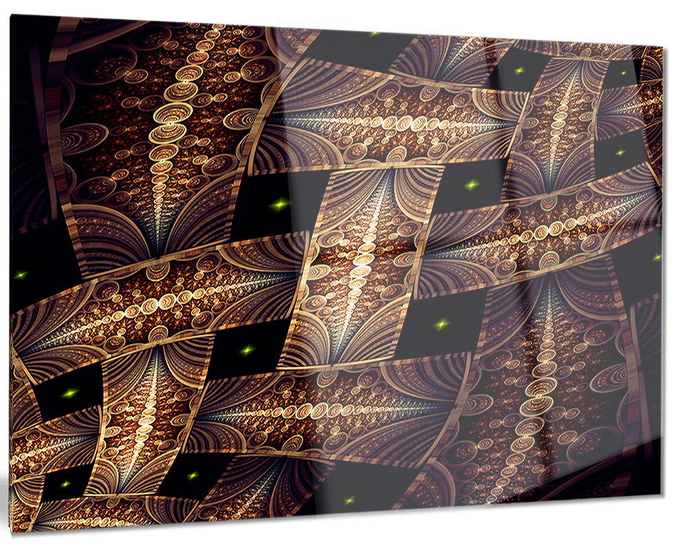 "Beautiful Metallic Braiding Pattern" Digital Metal Wall Art, 28"x12 ...