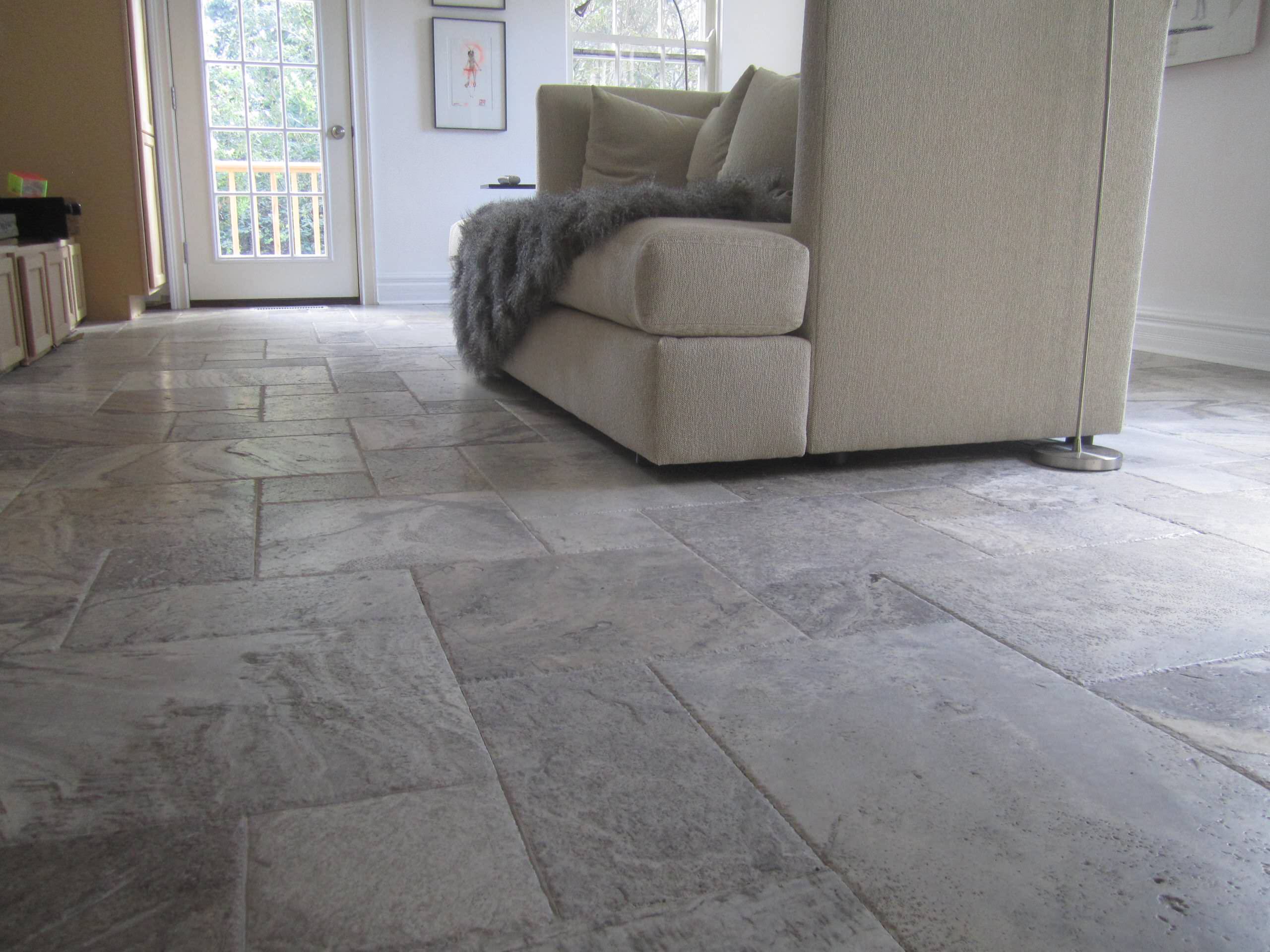 Travertine Tile Floor Treatment For Transitional Ideas