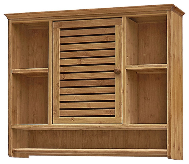 Gallerie Decor Natural Spa Transitional Bamboo Compartment Wall Shelf ...