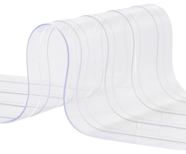 VEVOR Strip Curtain Ribbed PVC Door Curtain 150'x8" Roll Cooler Freezer ...