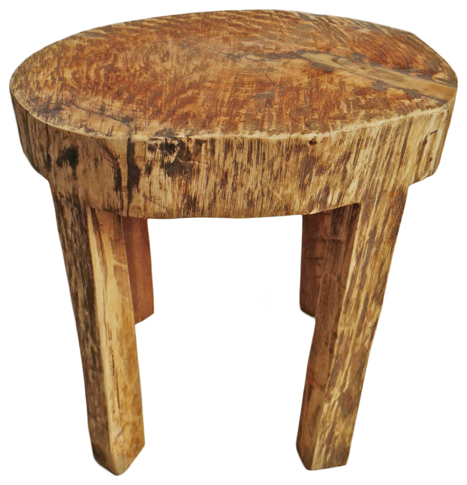 Rustic Naga Four Leg Wood Table 4 - Rustic - Side Tables And End Tables ...