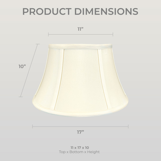 Royal Designs Shallow Drum Bell Bouillotte Lamp Shade, 11x17x10 ...