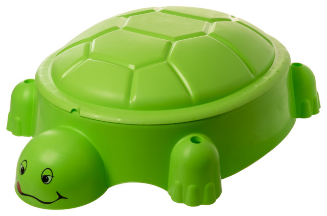 Starplay Turtle Pool/Sandpit with Cover, Green - Traditional ...