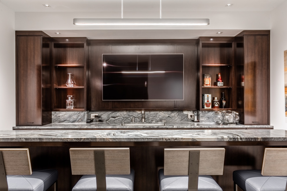 Bloomfield Hills Luxury Custom Remodel - Contemporary - Home Bar ...
