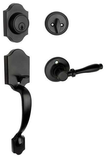 Villa Design Matte Black Door Lever - Traditional - Door Entry Sets ...