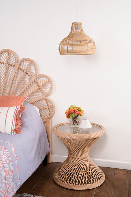 Palau Continuous Weave Wicker Dome Lamp, Natural, Large - Tropical ...