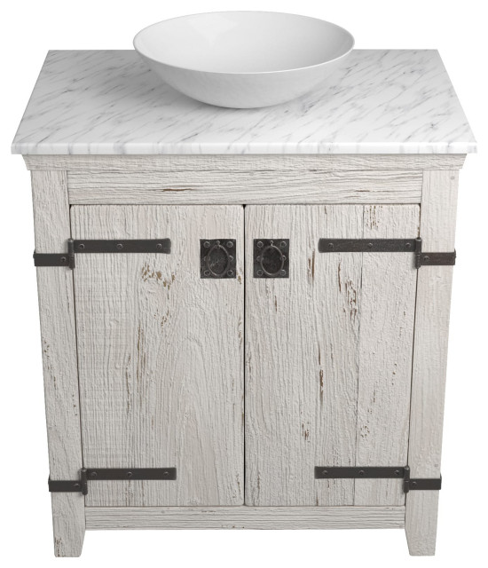 Native Trails VNB-VNT-MG1717-ABL-1 30" Americana Vanity with Carrara ...