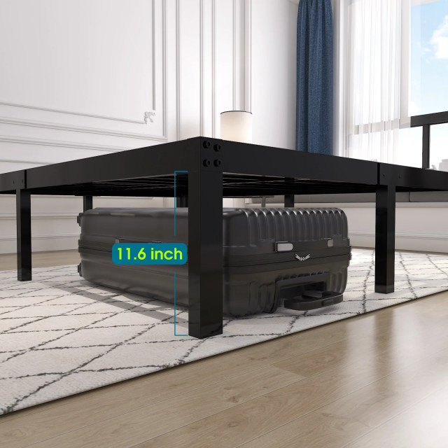 Modern Platform Bed, Stat Design Constructed With Heavy Duty Metal, Cal ...