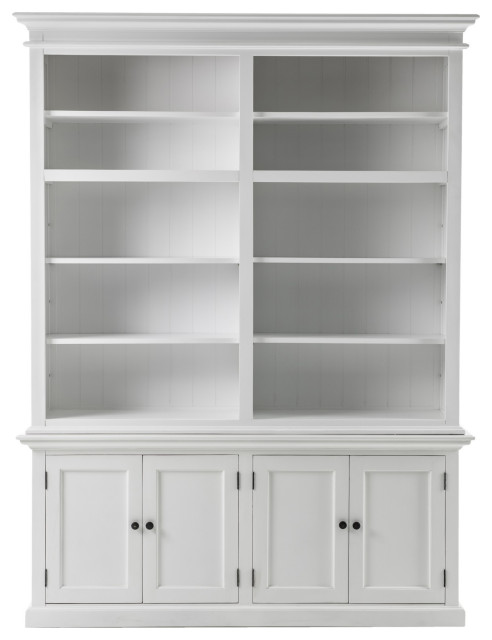 Classic White Double Bay Hutch Unit - Traditional - China Cabinets And ...