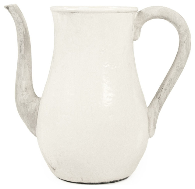 Distressed White Pitcher - Pitchers - by Hudson Home Decor | Houzz