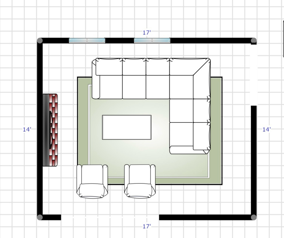 Best Layout for 17x14’ Family Room