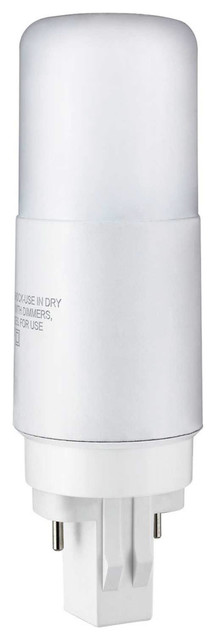 2-Pack Sunlite GX23 LED Bulb, 2-Pin PLV, 7W 4000K, Bypass Required - Contemporary - Compact ...