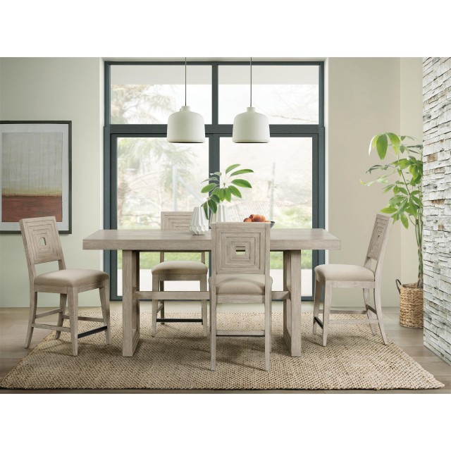 Riverside Furniture Cascade Upholstered Wood Back Counter Stool, Set of ...