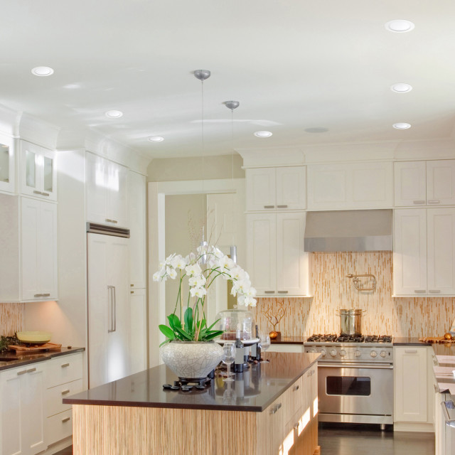 6" White Integrated LED Ultra Slim Recessed Lighting Kit, 4-Pack ...