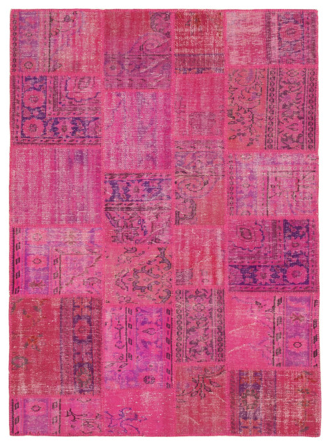 Rug N Carpet - Handwoven Turkish 5' 9" x 7' 11" Vintage Small Patchwork ...