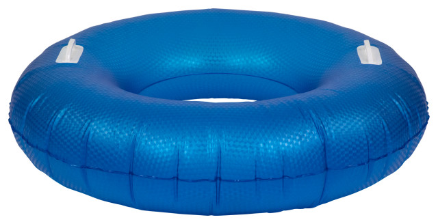 42" Blue Sparkle Inflatable Swimming Pool Tube Ring Float - Modern ...
