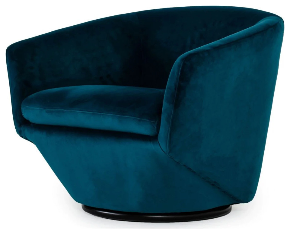 Floyd Modern Dark Teal Fabric Accent Chair - Contemporary - Armchairs ...