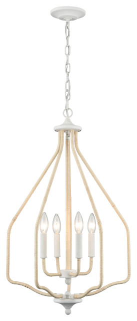 Breezeway 17.75'' Wide 4-Light Pendant White Coral - Tropical - Pendant ...