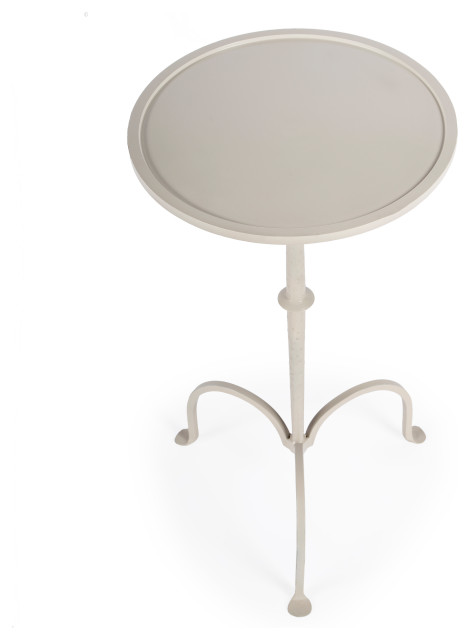 Butler Founders Gray/Beige Iron Pedestal Table - Contemporary - Side ...