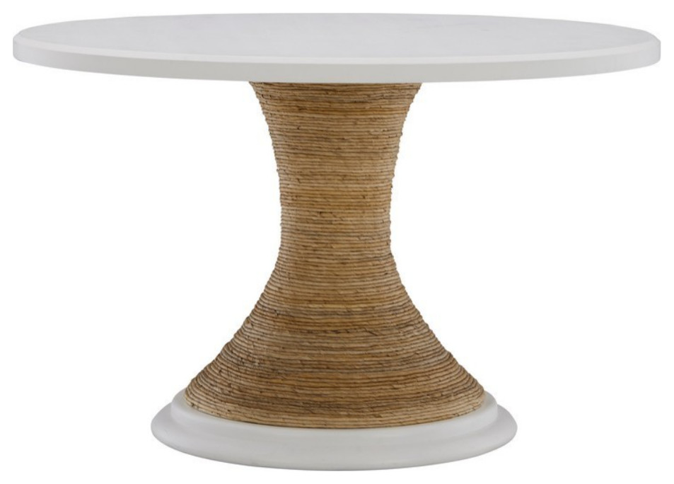 Boca Grande Abaca Round Dining Table - Beach Style - Dining Tables - by ...