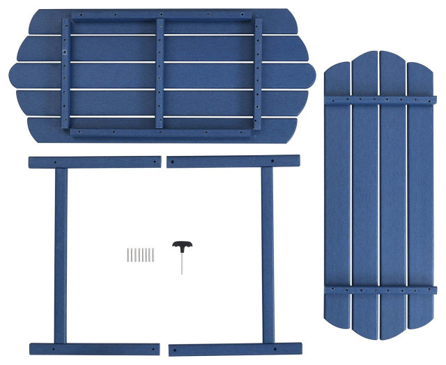 2 Tier Patio Table, Adirondack Outdoor Coffee Table for Backyard Pool ...