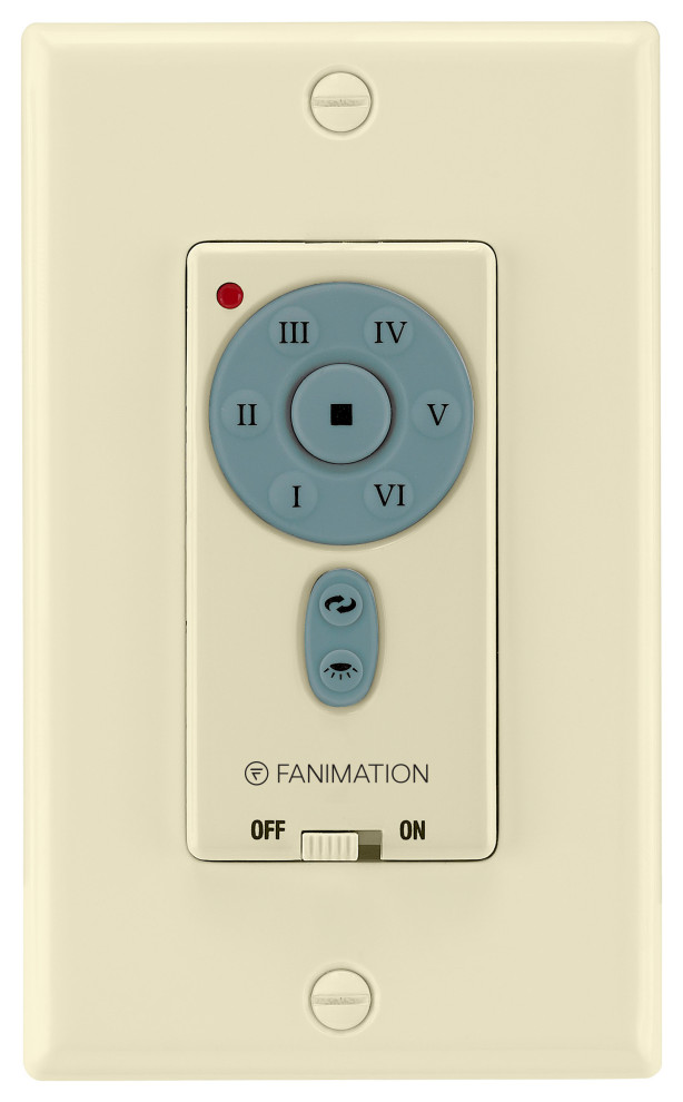 Six Speed DC Motor Wall Control Reversing, Fan Speed and Light, Light ...